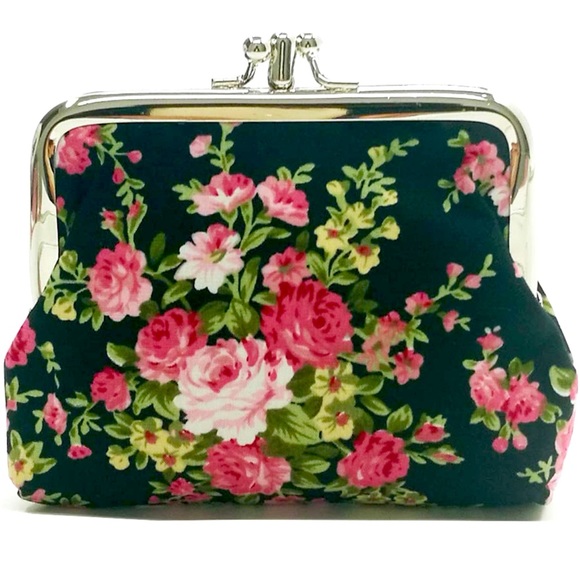 Bags | Cute Flower Double Coin Purse | Poshmark